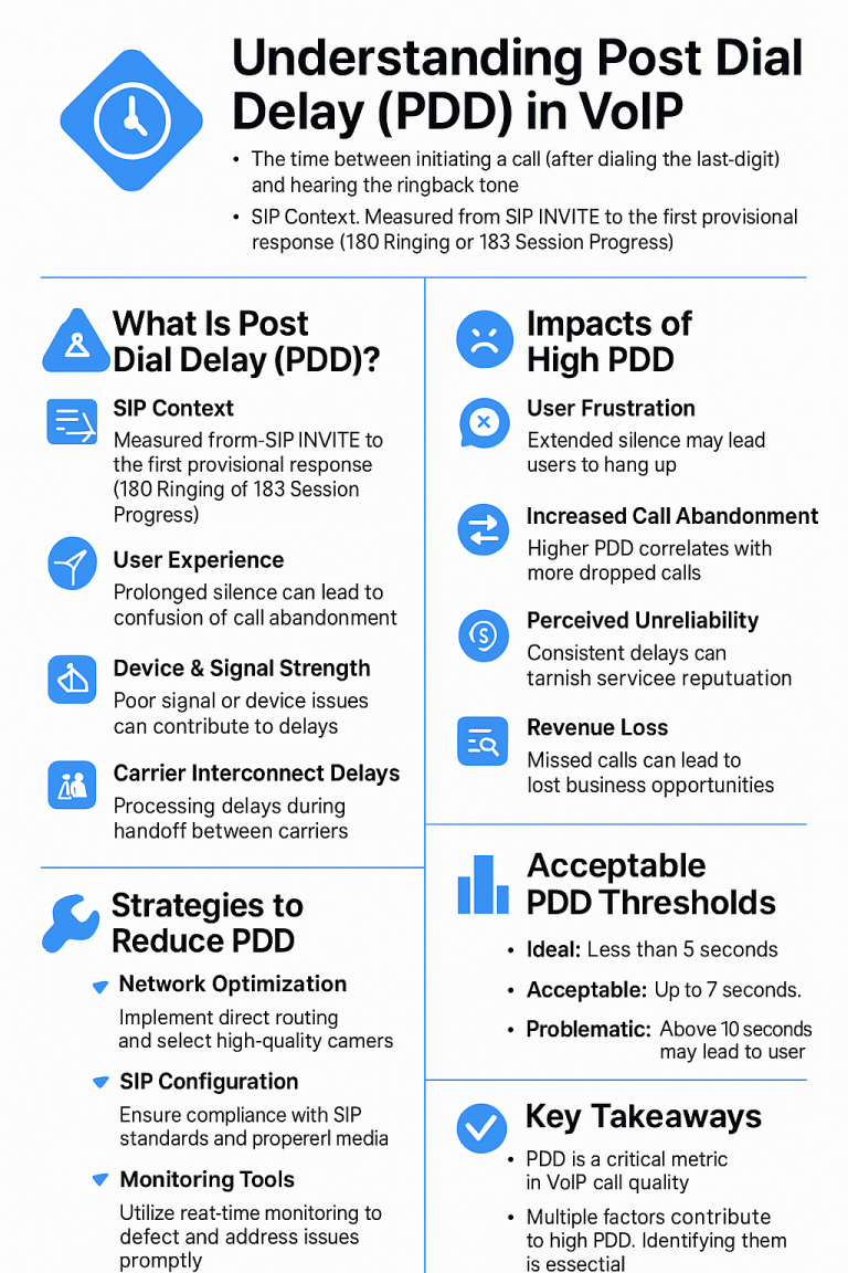 Post Dial Delay (PDD): Causes, Effects, & Optimization in VoIP ...